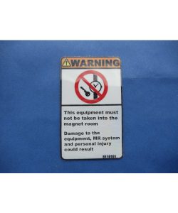 GE MRI Magnetic Warning Sticker , Small PN: 5116161 | PM Imaging Management
