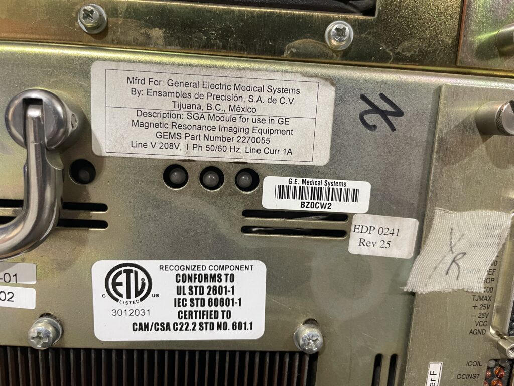 SGA/ACGD Gradient Amplifier - 2270055 | PM Imaging Management